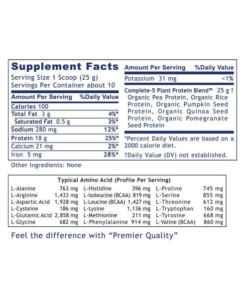Plant Protein, Premier - 9 oz | Healthy Habits Living