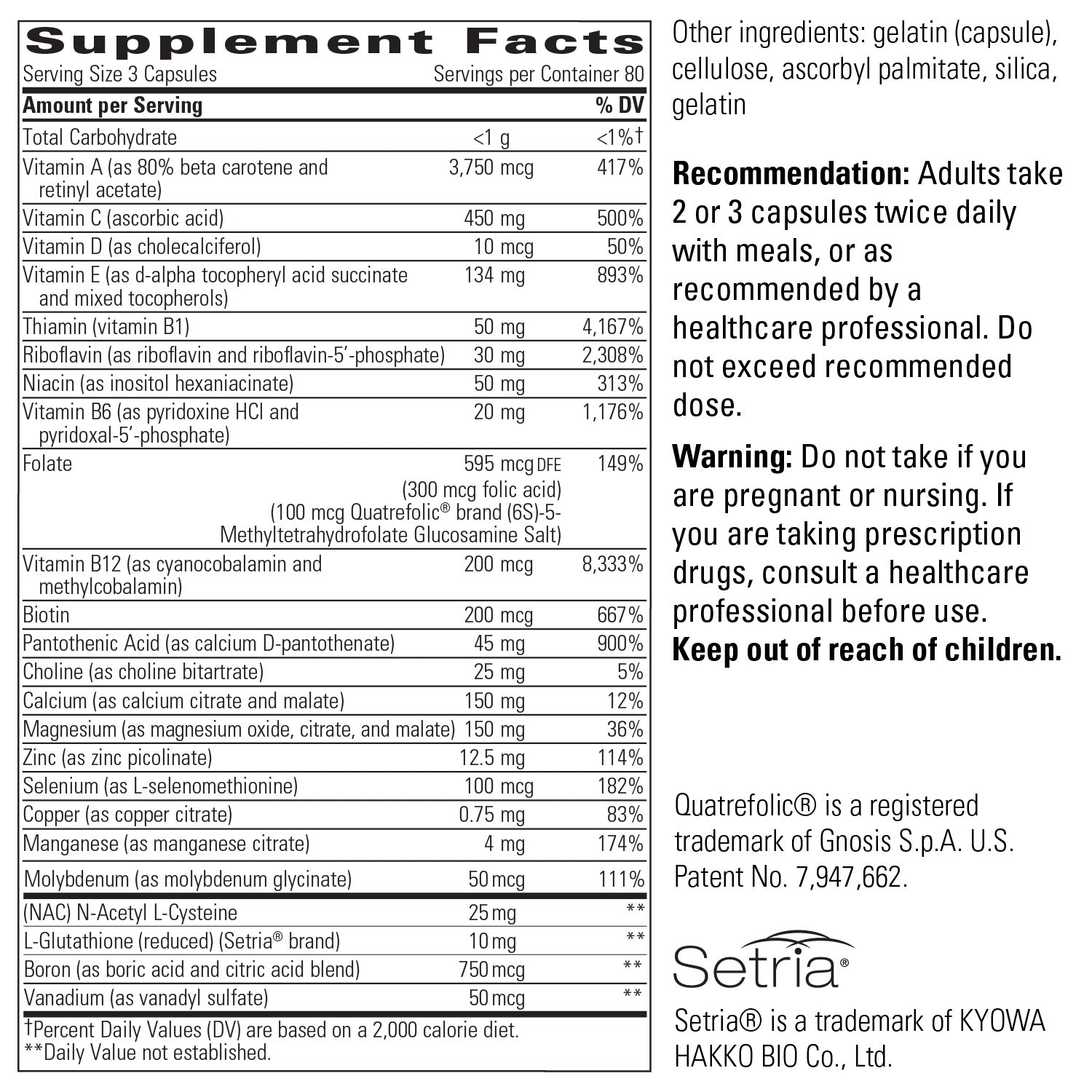 Multiplex™-1 without Iron - 240 Capsules | Healthy Habits Living