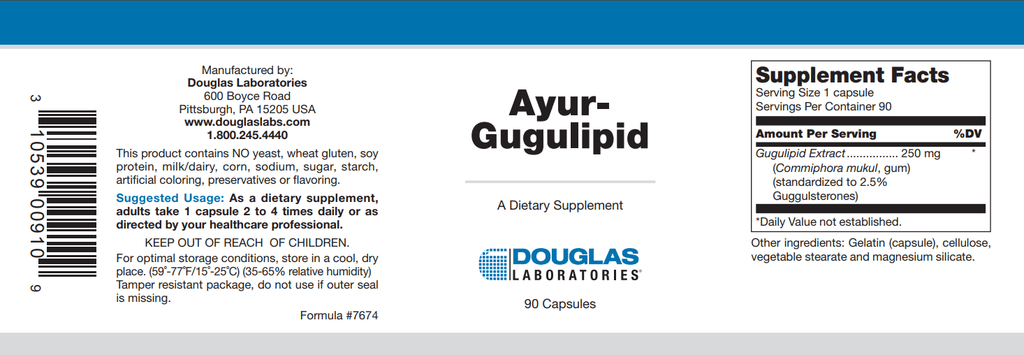 Ayur-Guggulipid - 90 Capsules | Healthy Habits Living