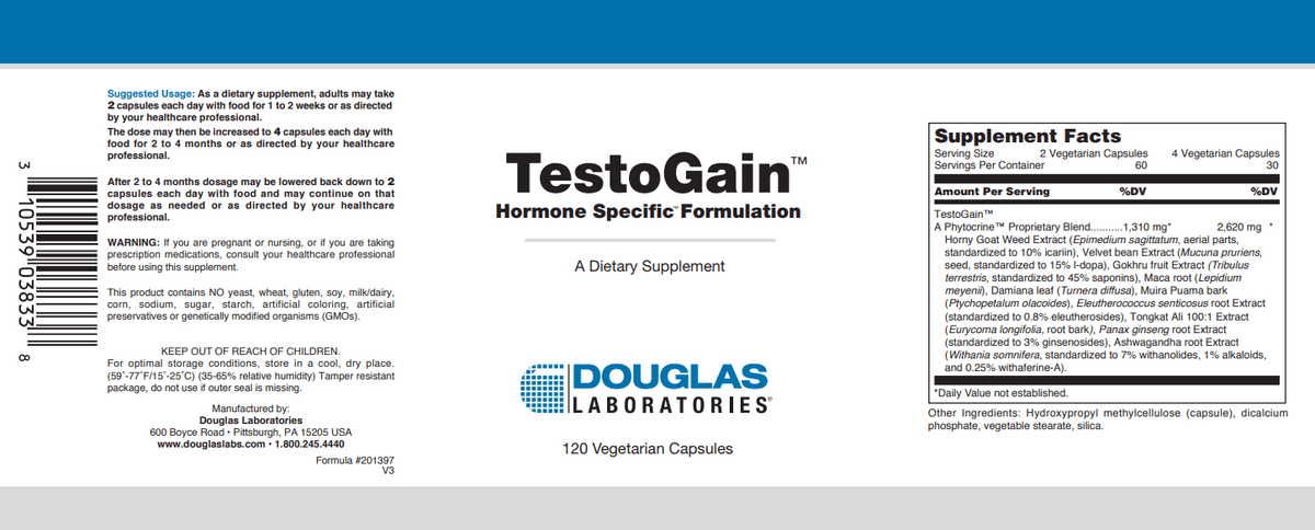 TestoGain™ - 120 Capsules | Healthy Habits Living