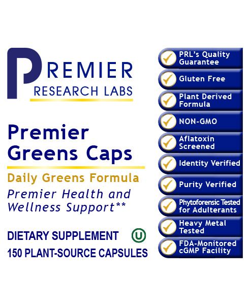 Greens Caps, Premier - 30 Capsules – Healthy Habits Living