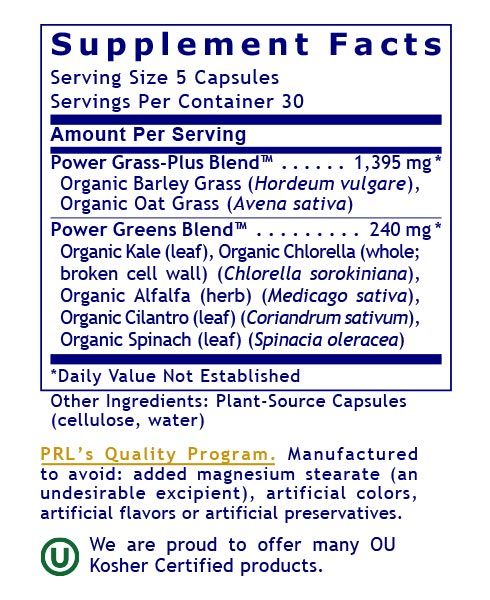 Greens Caps, Premier - 30 Capsules – Healthy Habits Living