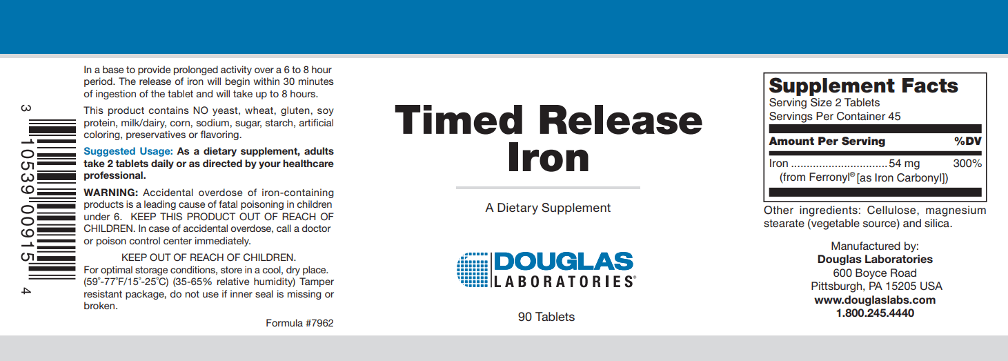 Time Released Iron - 90 Tablets | Healthy Habits Living