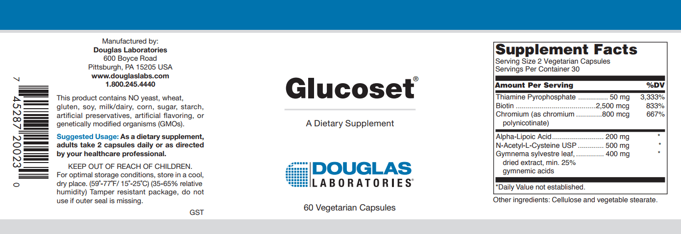 Glucoset® - 60 Capsules | Healthy Habits Living