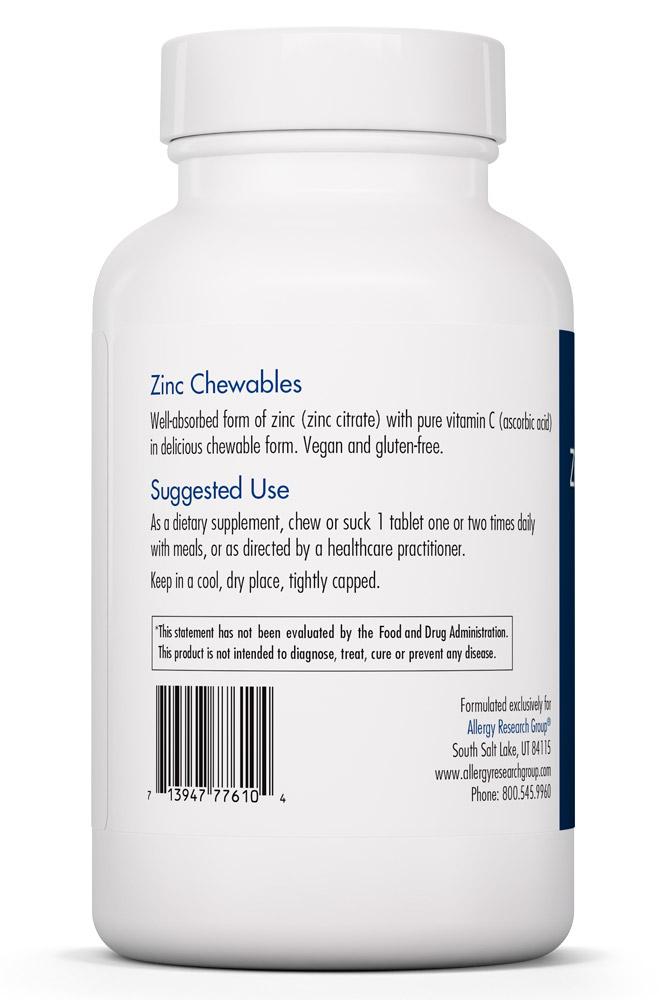 Zinc Chewables - 60 Chewable Tablets | Healthy Habits Living
