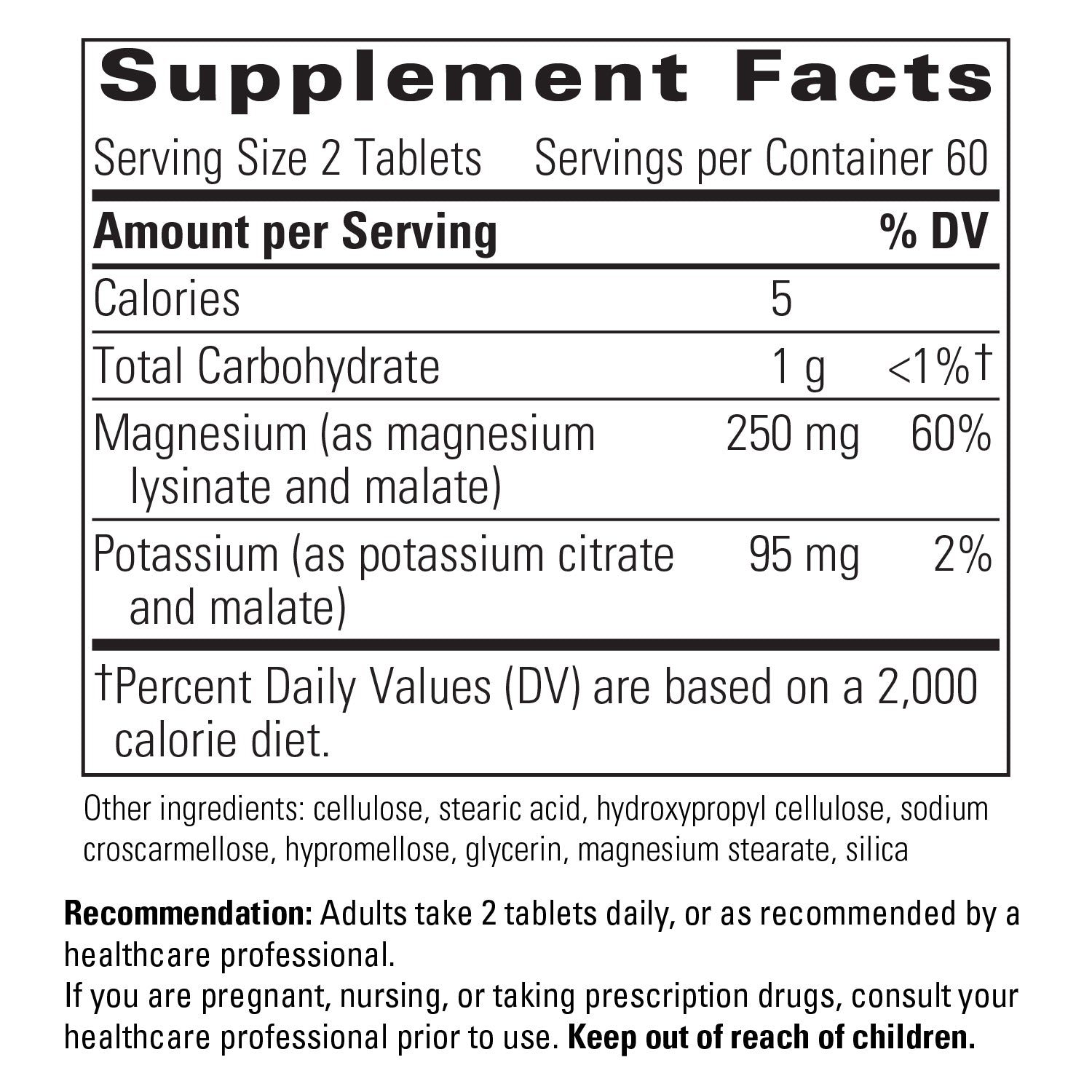 Krebs Magnesium-Potassium Complex - 120 Tablets | Healthy Habits Living