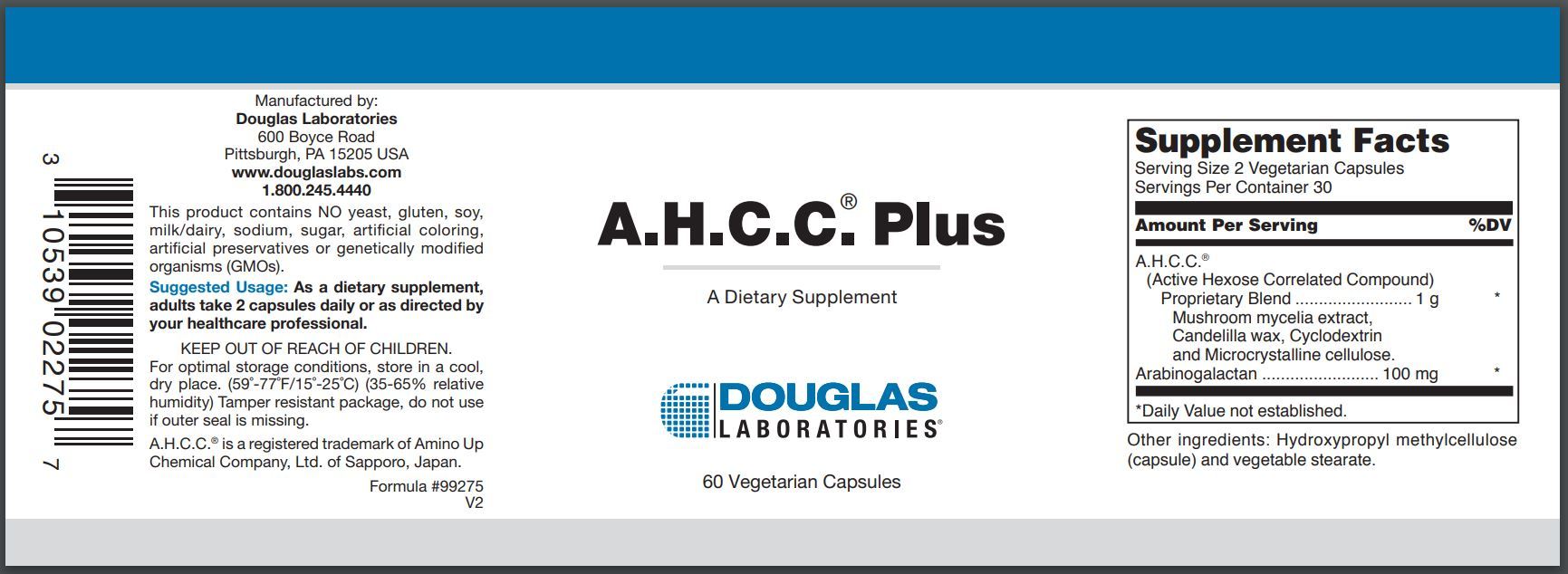 A.H.C.C.® Plus - 60 Capsules | Healthy Habits Living