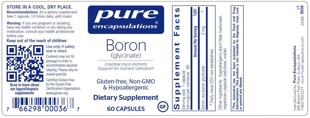 Boron (glycinate) - 60 Capsules | Healthy Habits Living