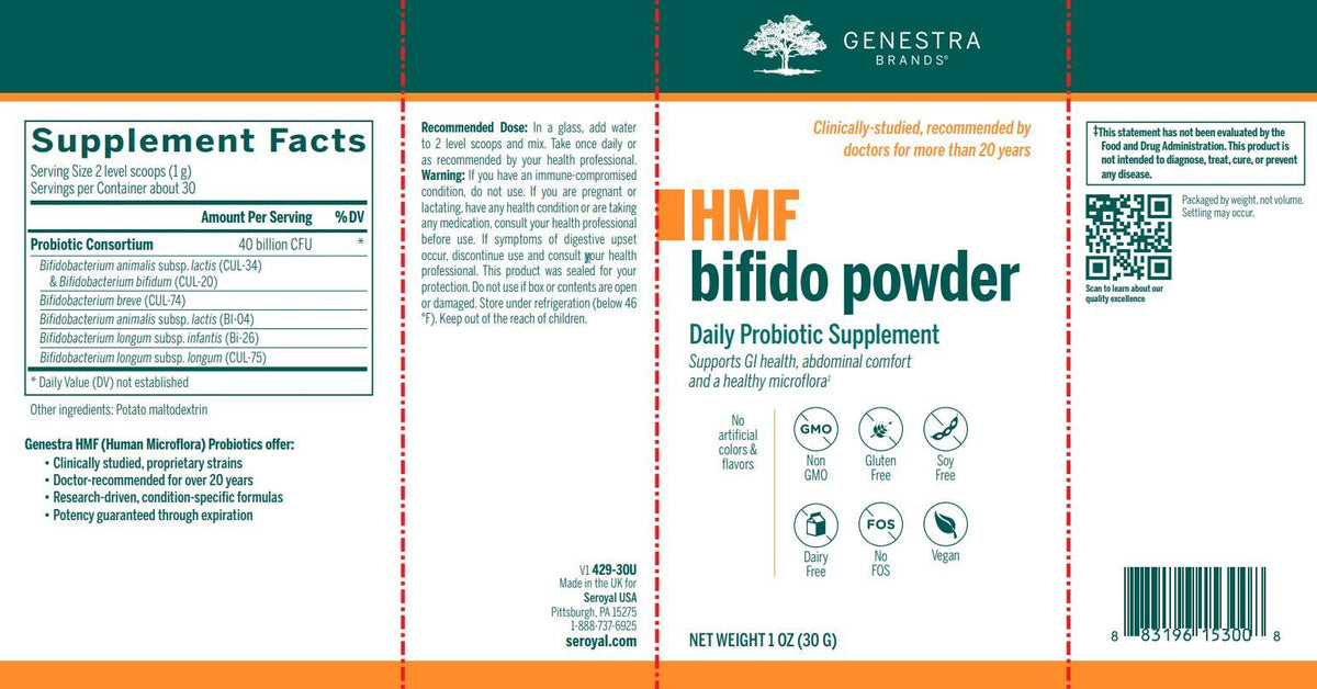HMF Bifido Powder - 30 grams – Healthy Habits Living