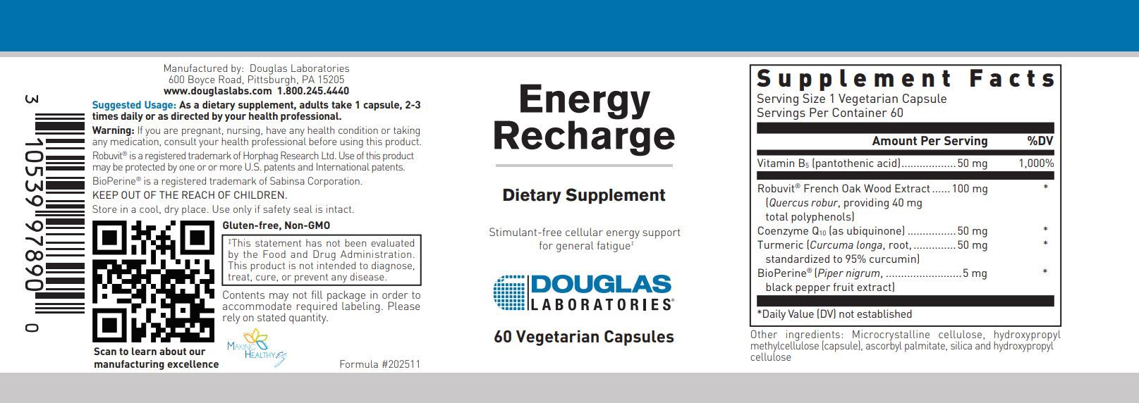 Energy Recharge - 60 Capsules | Healthy Habits Living