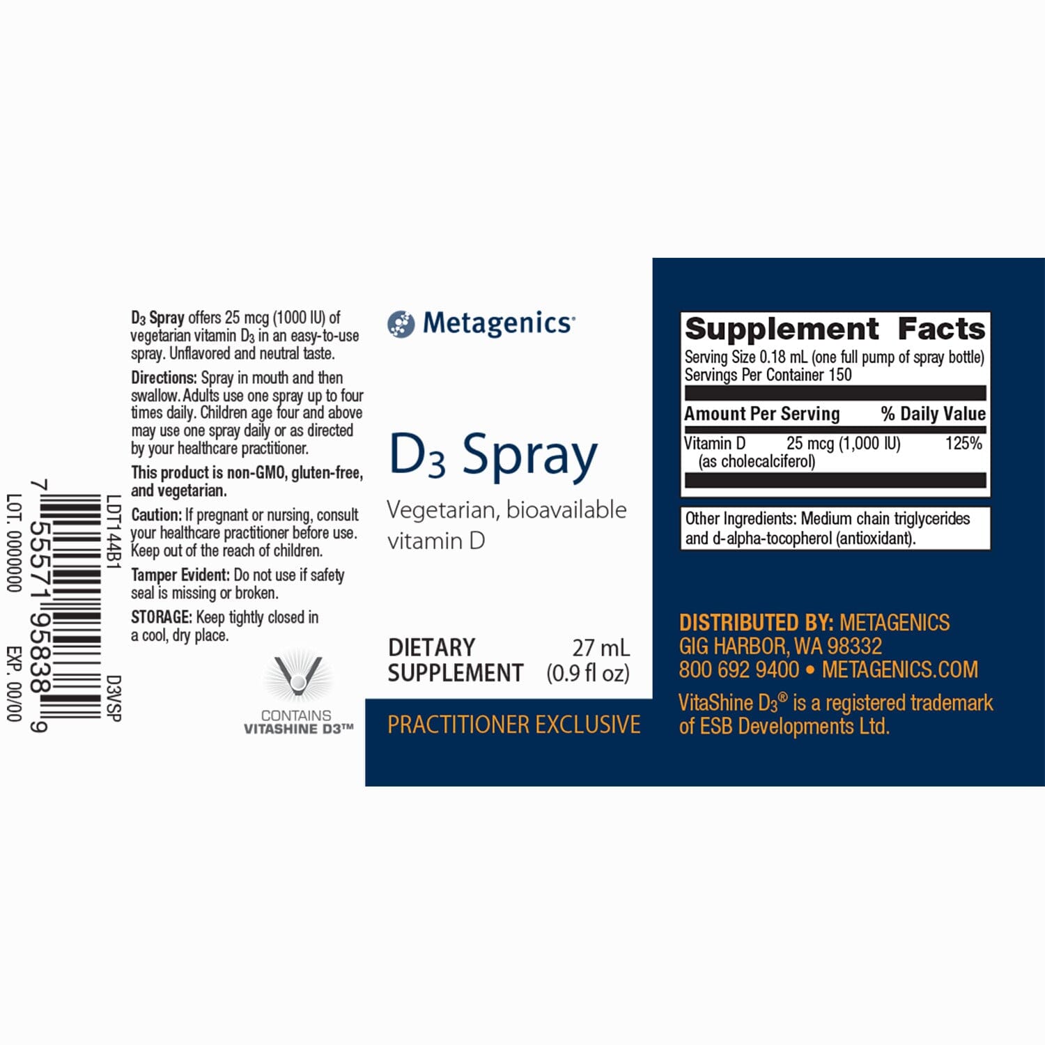 D3 Spray - 27 mL – Healthy Habits Living
