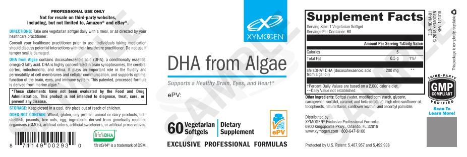 DHA from Algae - 60 Softgels | Healthy Habits Living