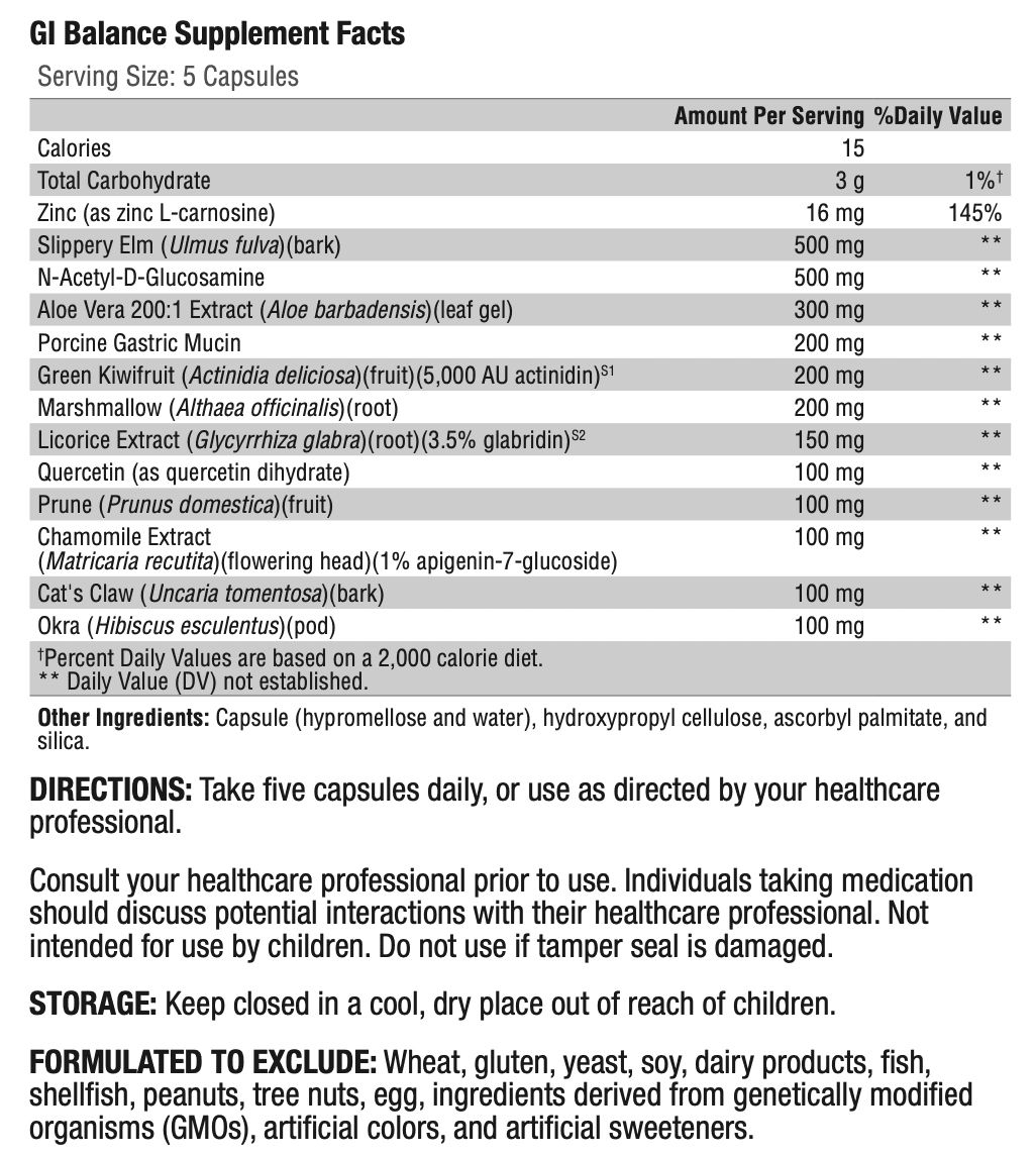 GI Balance - 150 Capsules | Healthy Habits Living