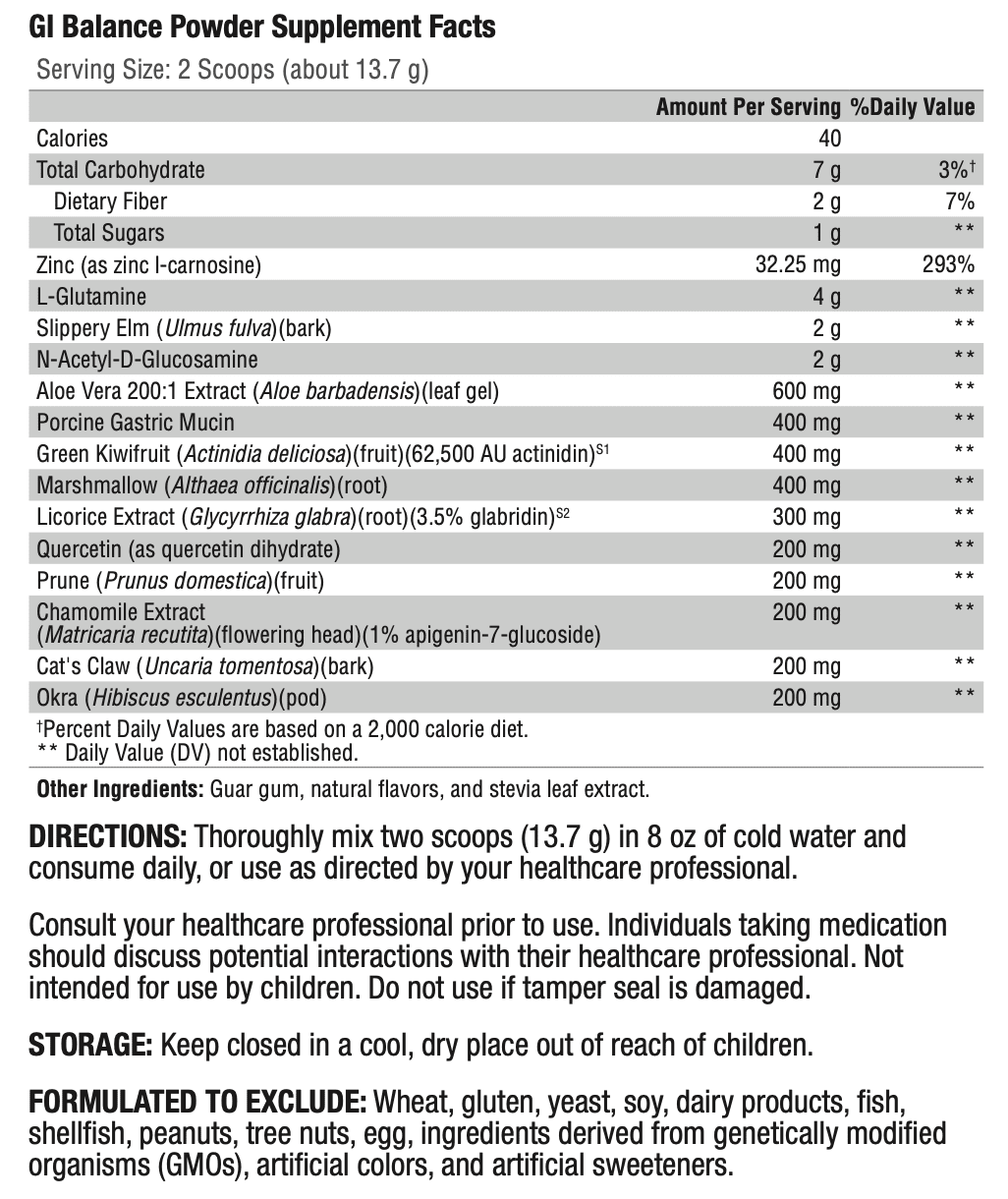 GI Balance Powder - 14 Servings | Healthy Habits Living