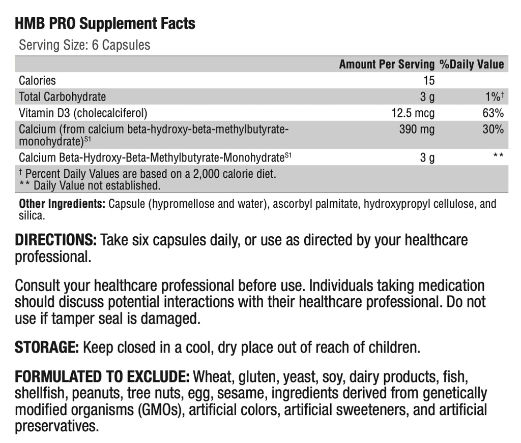 HMB Pro - 150 Capsules | Healthy Habits Living
