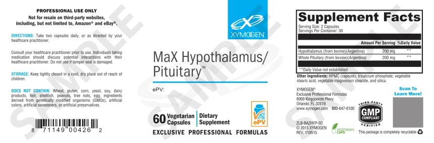 MaX Hypothalamus/Pituitary - 60 Capsules | Healthy Habits Living