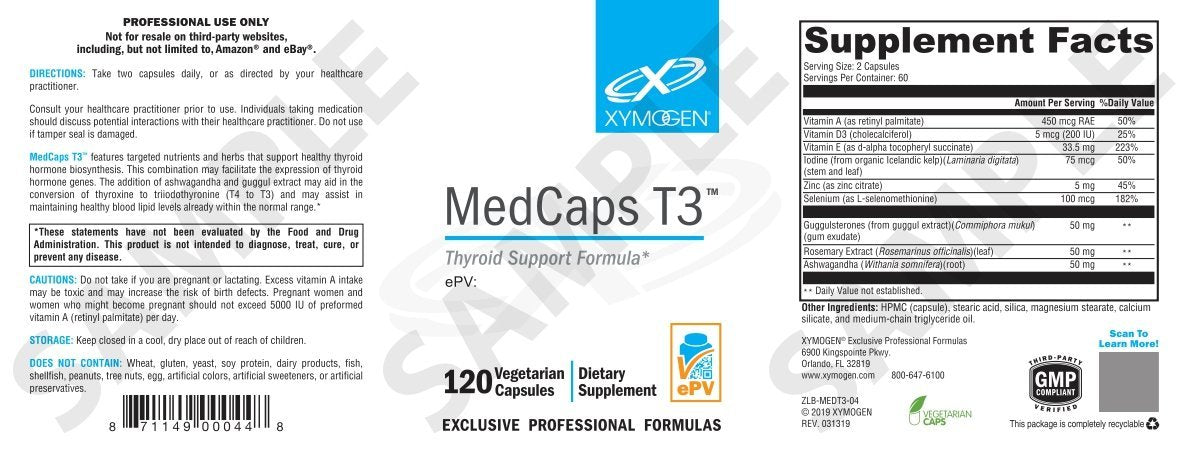 MedCaps T3™ - 120 Capsules | Healthy Habits Living