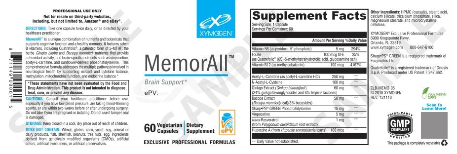 MemorAll™ - 60 Capsules – Healthy Habits Living