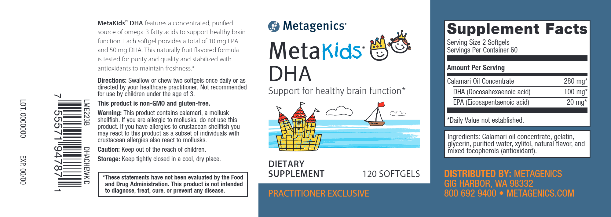 MetaKids DHA - 120 Softgels – Healthy Habits Living
