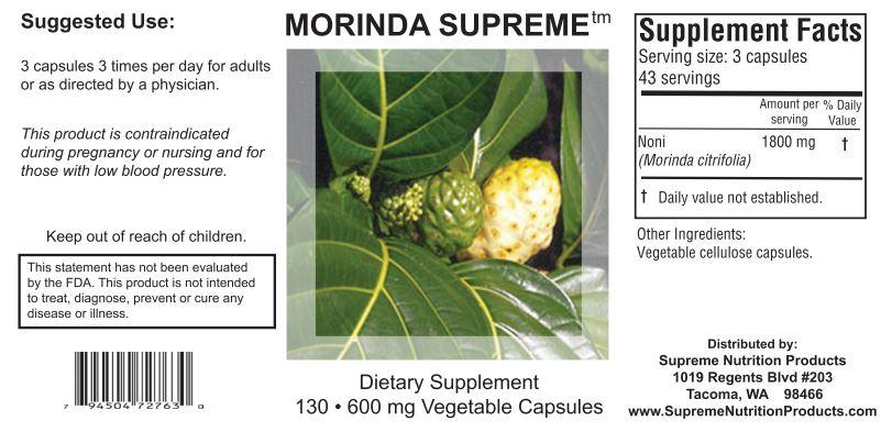Morinda Supreme™ - 130 Capsules | Healthy Habits Living