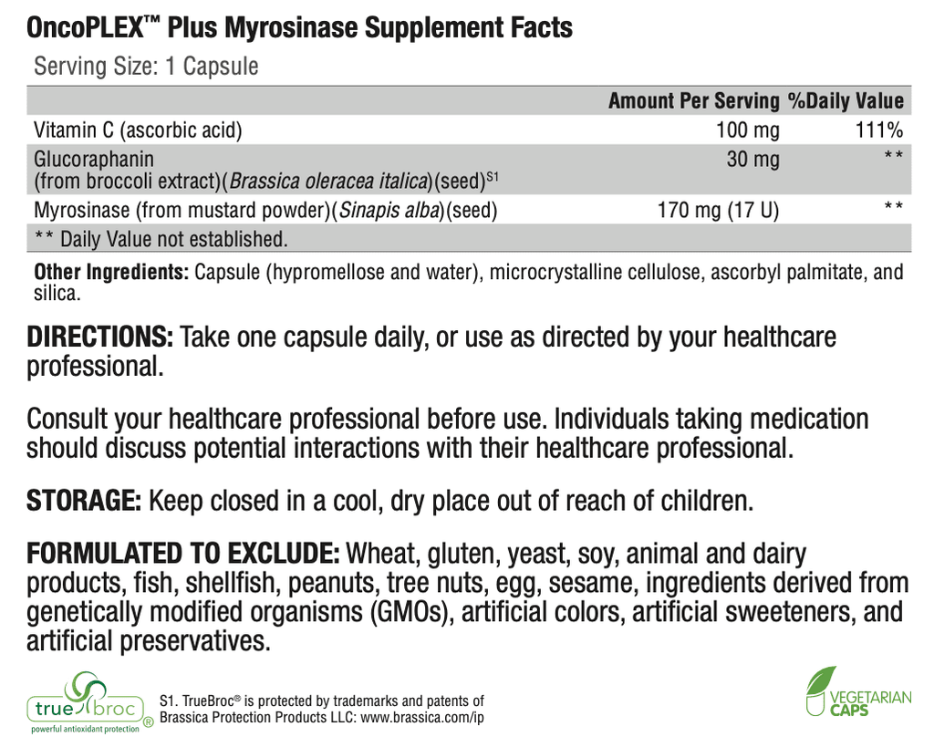 OncoPLEX™ Plus Myrosinase - 30 Capsules | Healthy Habits Living