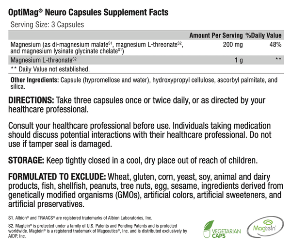 OptiMag® Neuro - 90 Capsules | Healthy Habits Living