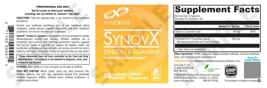 SynovX® Tendon and Ligament - 60 Capsules | Healthy Habits Living