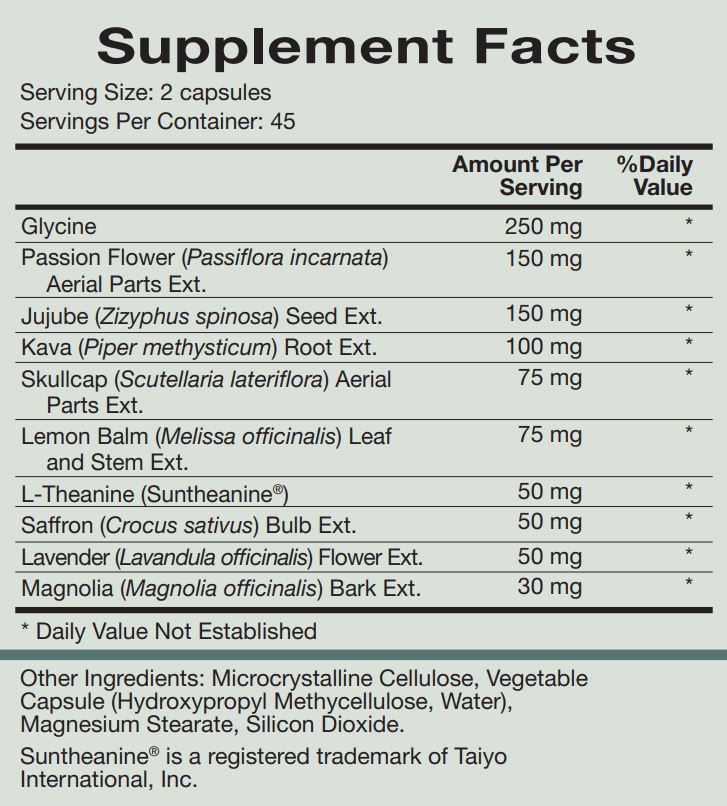 Tranquility - 90 Capsules | Healthy Habits Living