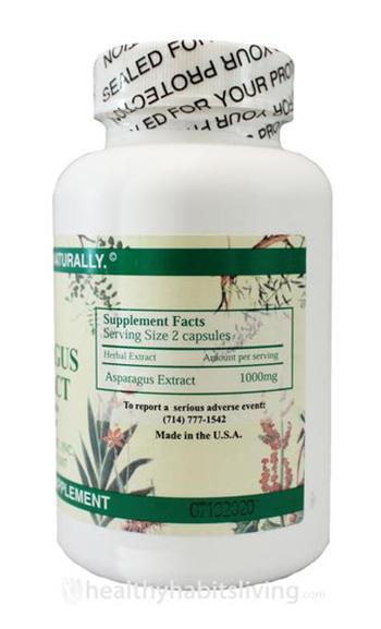 Asparagus Extract - 120 Capsules | Healthy Habits Living