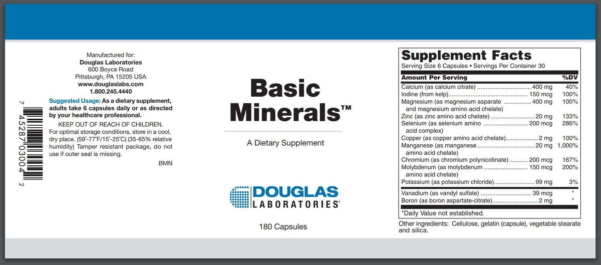 Basic Minerals™ - 180 Capsules | Healthy Habits Living
