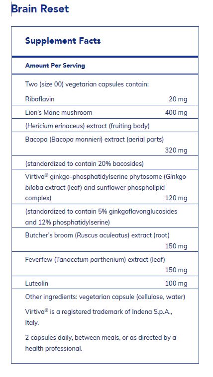 Brain Reset- 60 Capsules | Healthy Habits Living