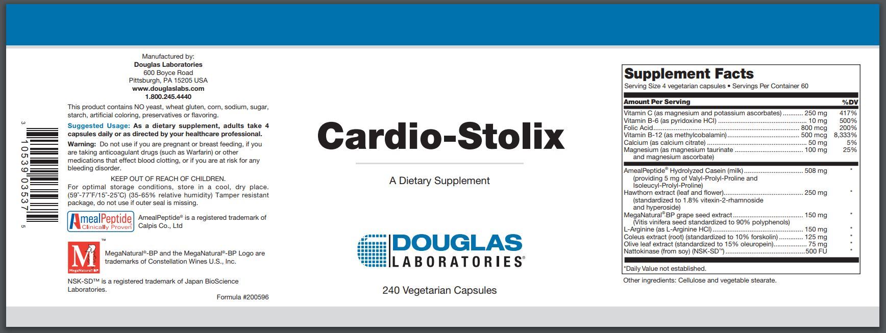 Cardio-Stolix™ - 240 Capsules | Healthy Habits Living