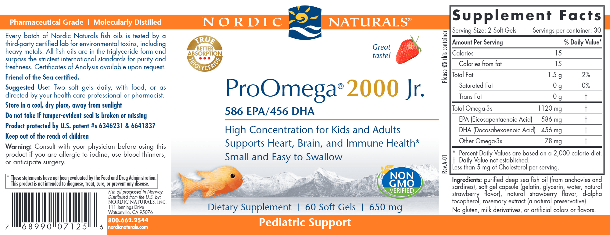 ProOmega 2000 Jr - 60 softgels | Healthy Habits Living