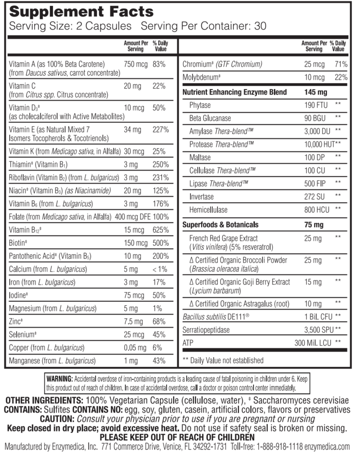 Enzyme Nutrition™ Multivitamin Two Daily - 60 Capsules | Healthy Habits ...