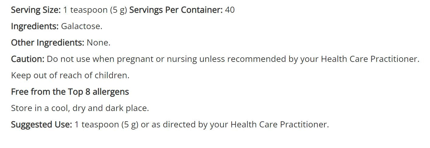Galactose - 200 Grams Default Category BioPure