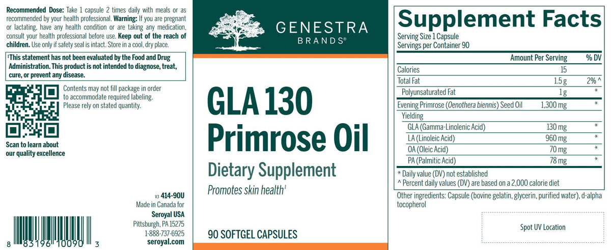 GLA 130 Primrose Oil - 90 Capsules – Healthy Habits Living