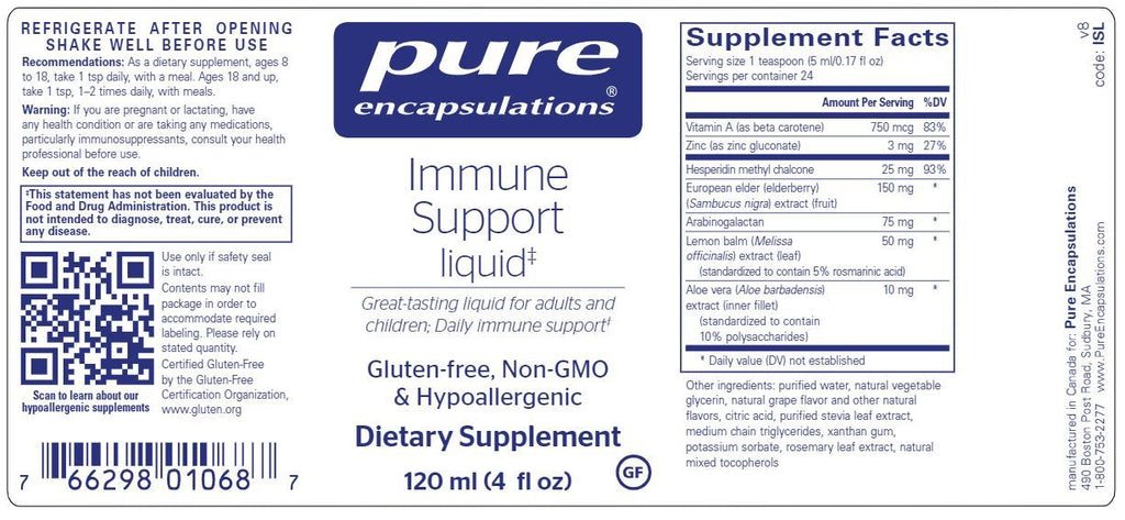 Immune Support Liquid - 120 ml – Healthy Habits Living