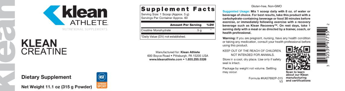 Klean Creatine™ - 11.1 oz | Healthy Habits Living