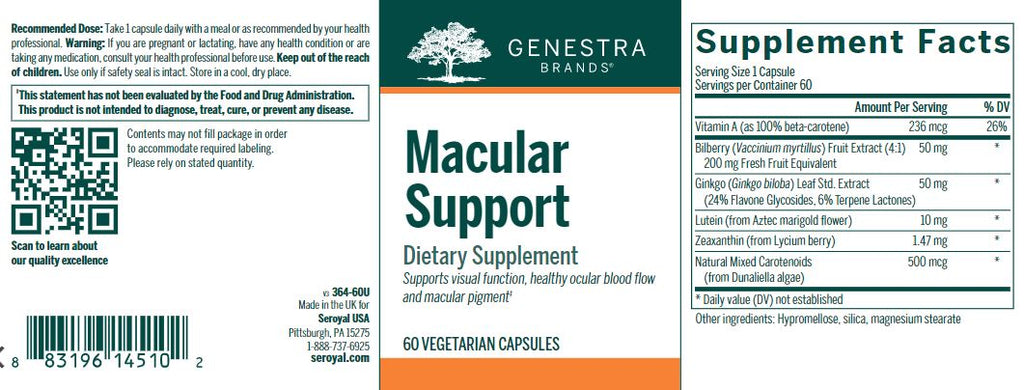 Macular Support - 60 Capsules – Healthy Habits Living