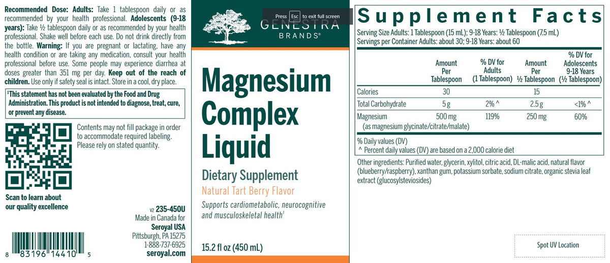 Magnesium Complex Liquid - 15.2oz | Healthy Habits Living