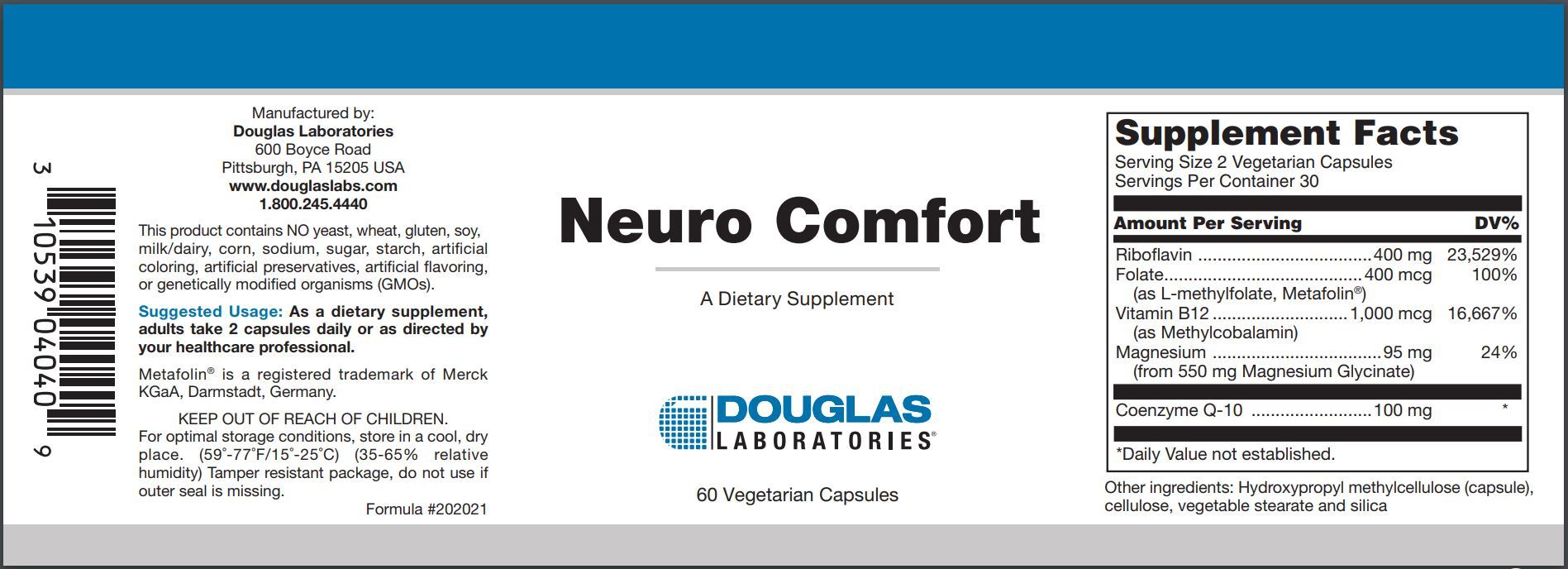 Neuro Comfort - 60 Capsules | Healthy Habits Living