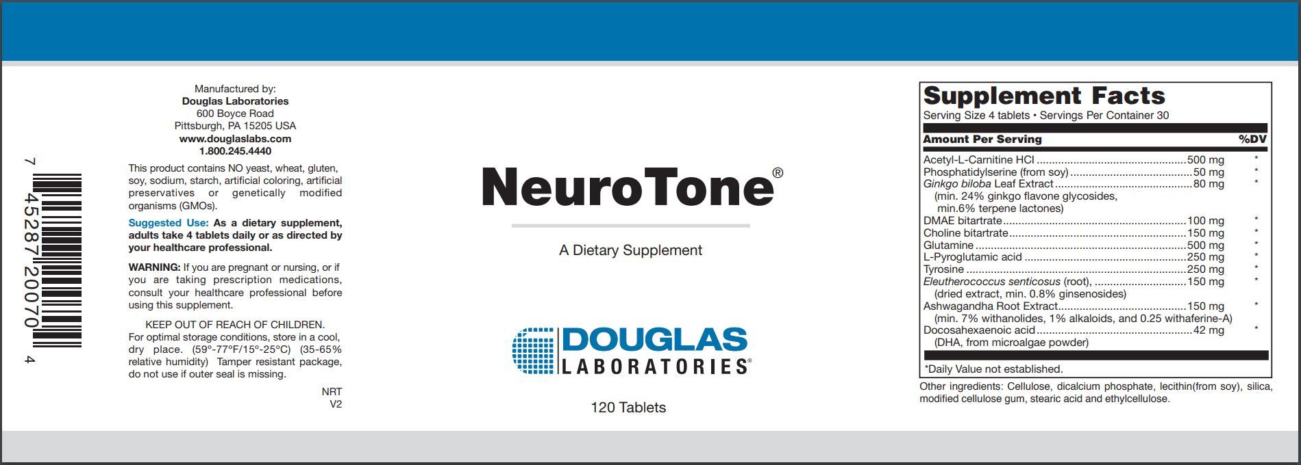 NeuroTone® - 120 Tablets | Healthy Habits Living