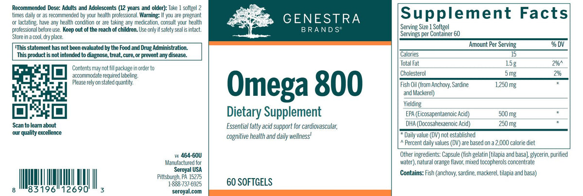 Omega 800 - 60 Softgels – Healthy Habits Living