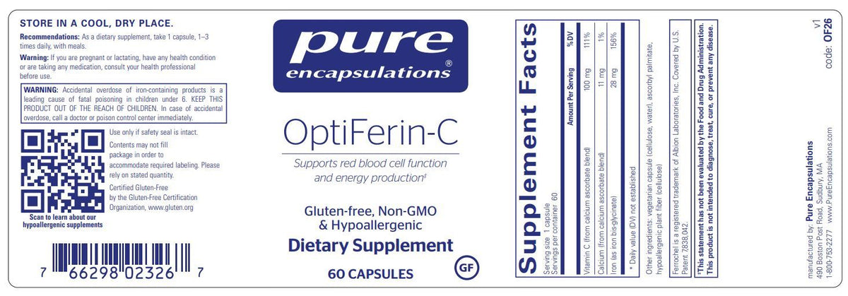 OptiFerin C - 60 Capsules | Healthy Habits Living