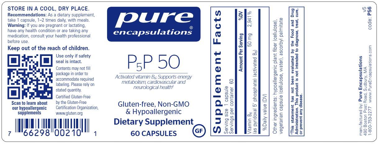 P5P 50 (activated B6) – Healthy Habits Living