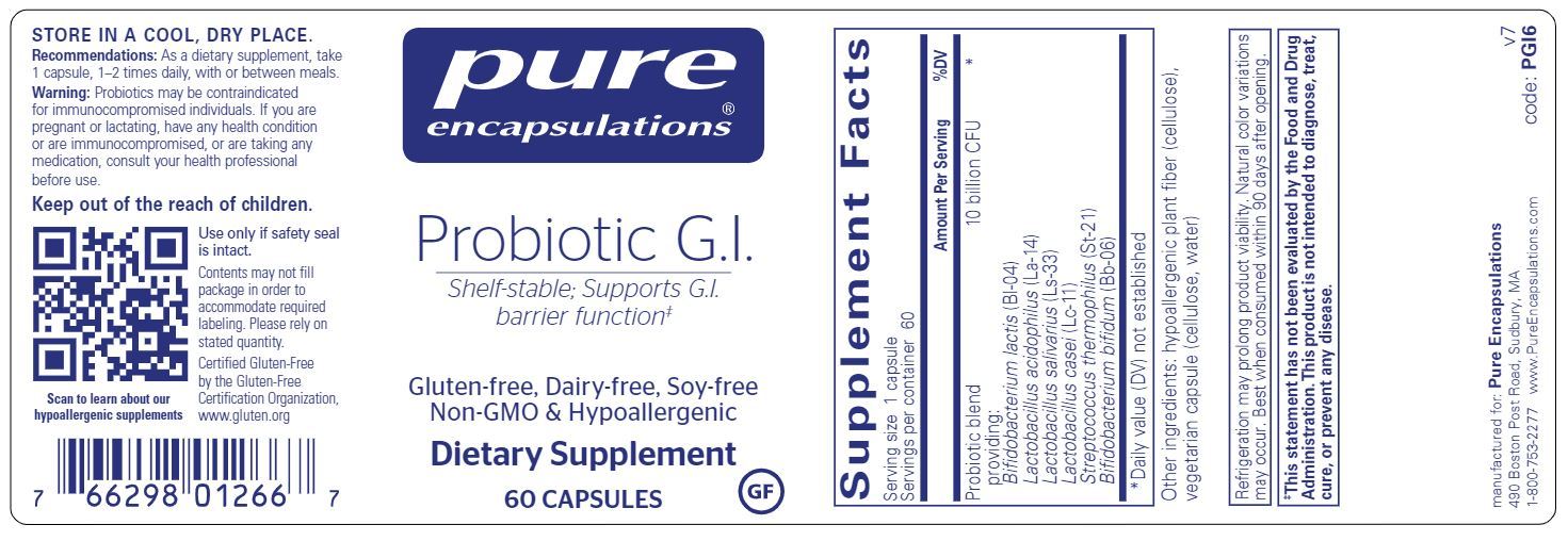 Probiotic G.I. - 60 Capsules | Healthy Habits Living