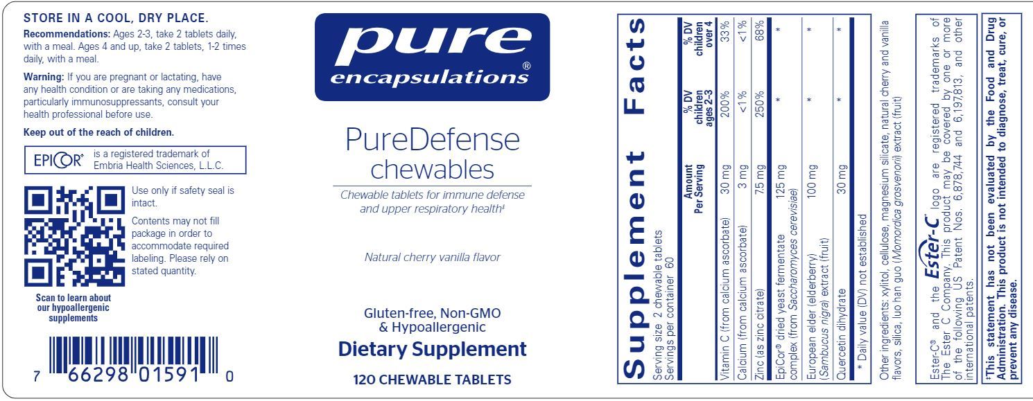 PureDefense Chewables - 120 Tablets – Healthy Habits Living