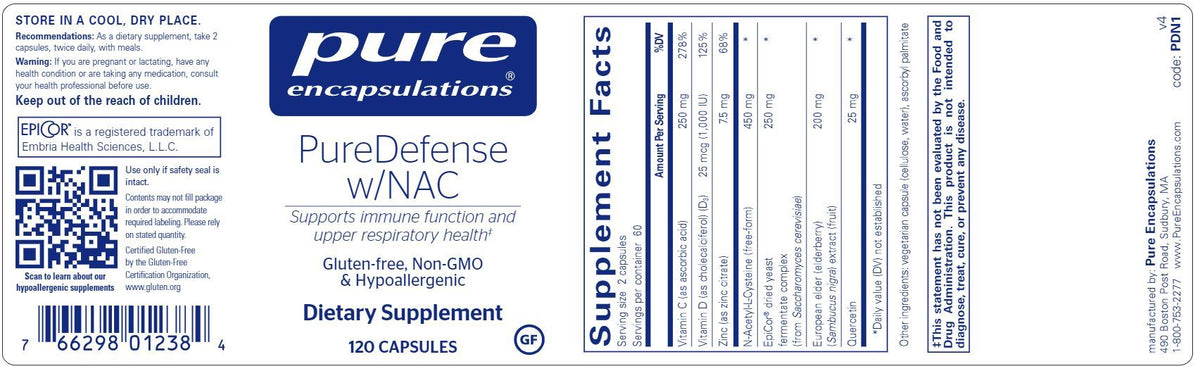 PureDefense w/NAC - 120 Capsules | Healthy Habits Living