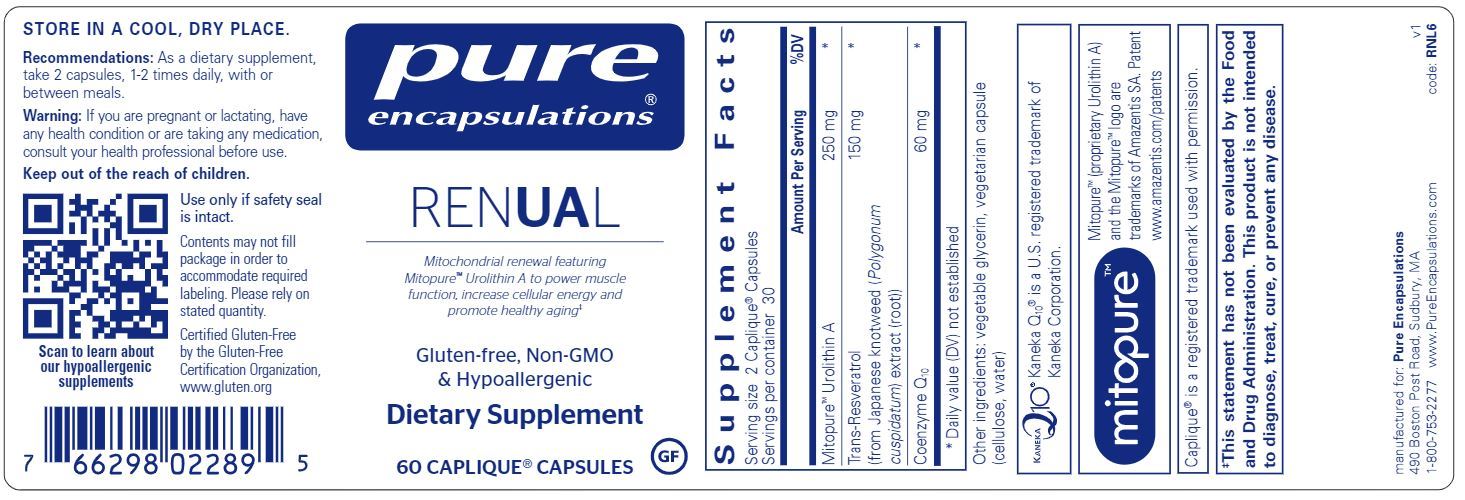 RENUAL - 60 Capsules | Healthy Habits Living