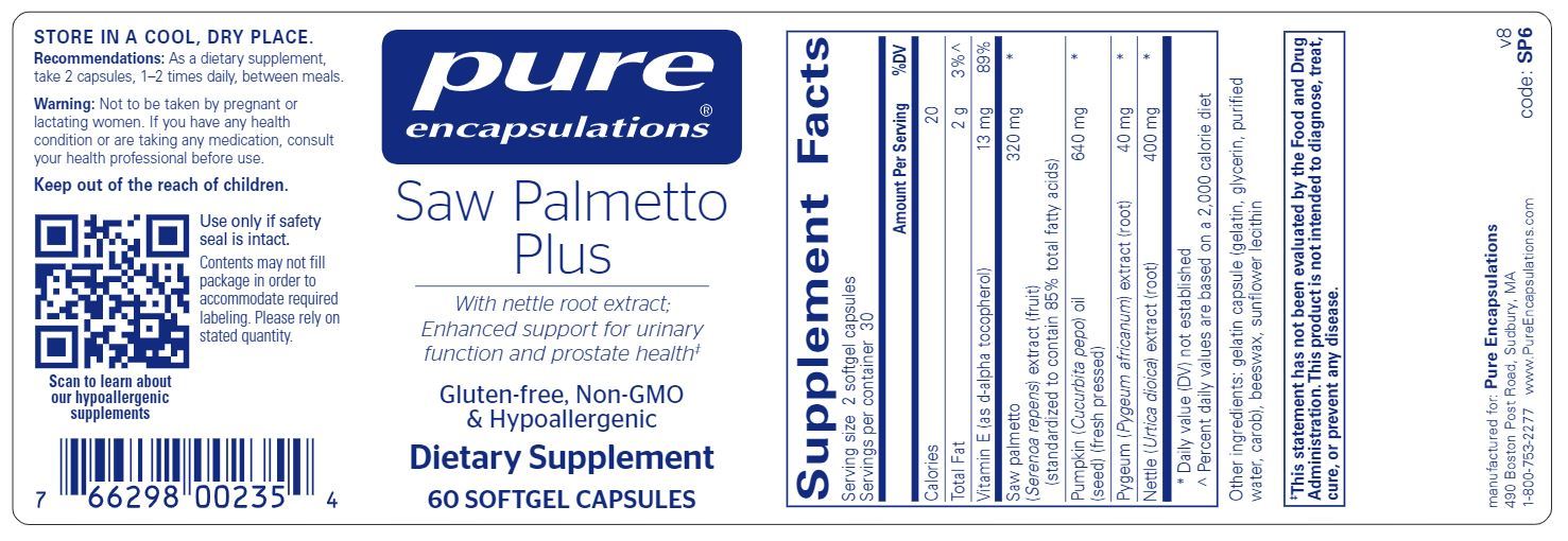 Saw Palmetto Plus w/Nettle Root | Healthy Habits Living